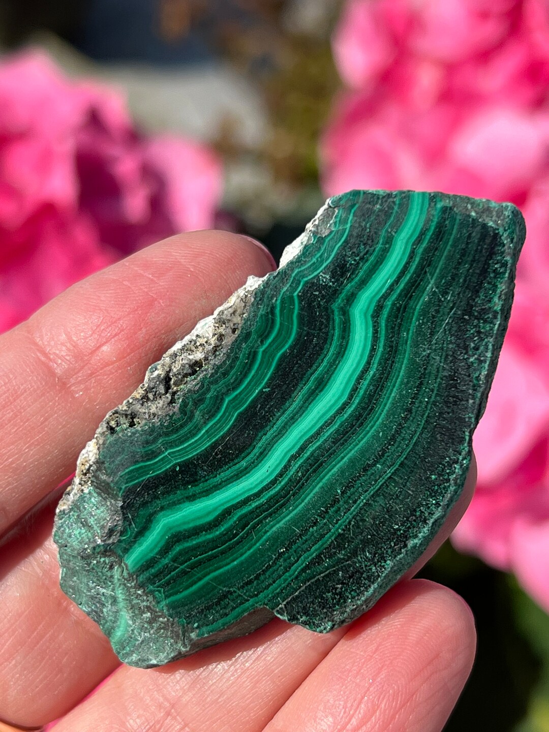 Genuine Malachite Polished Slab- Rare Malachite Healing Slice- Chakra ...