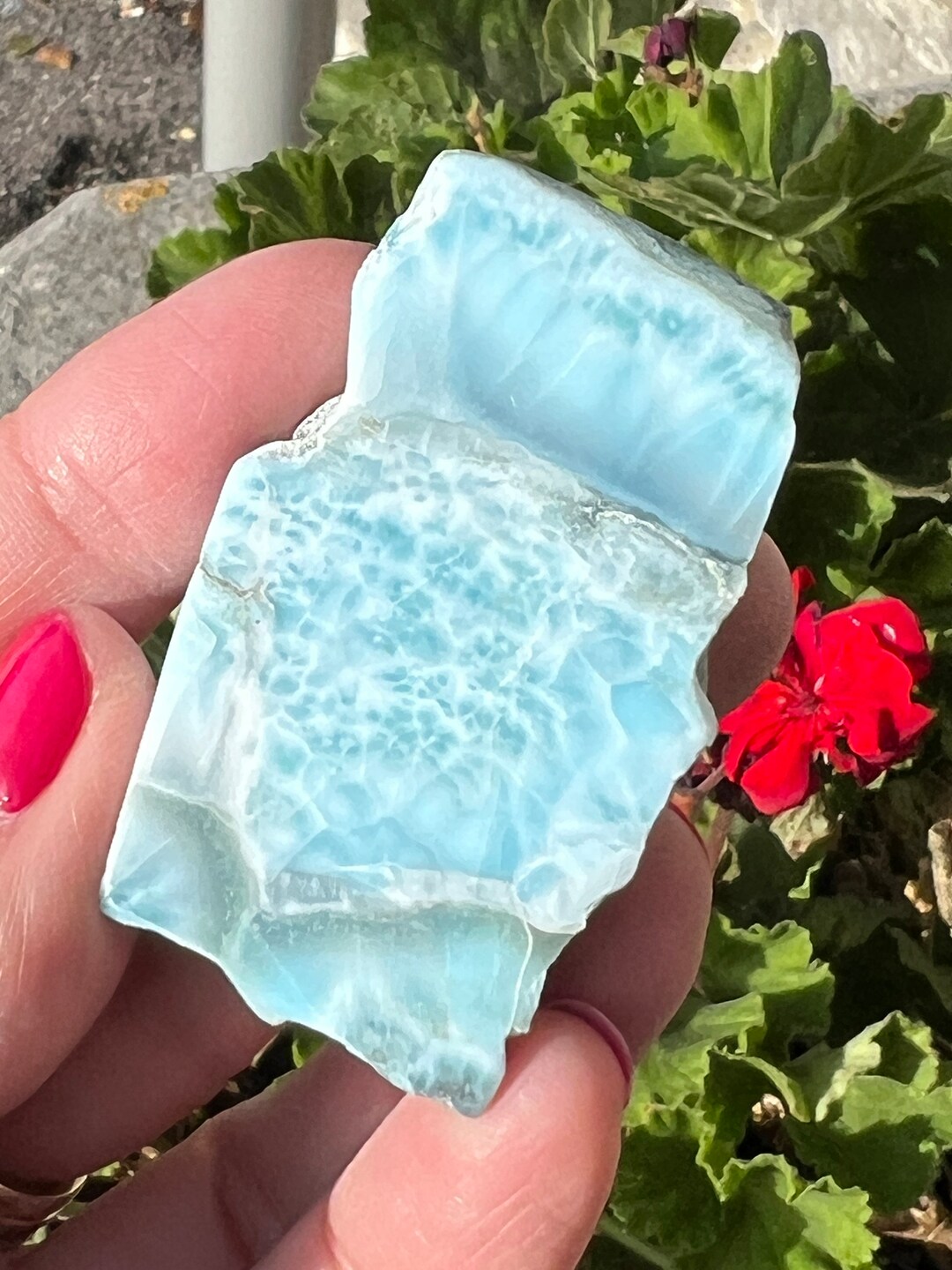 Beautiful Rare Genuine Larimar Slab From Dominican Republic- Polished ...