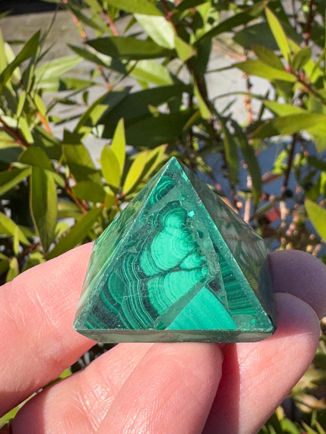 Malachite Crystal Pyramid - Healing Malachite Pyramid- Chakra- Gifts ...