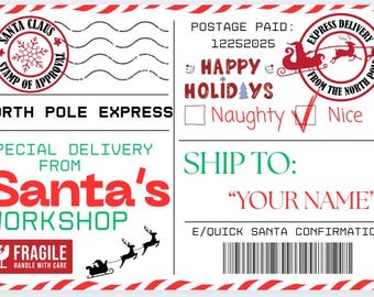Personalized Santa Postage - Etsy