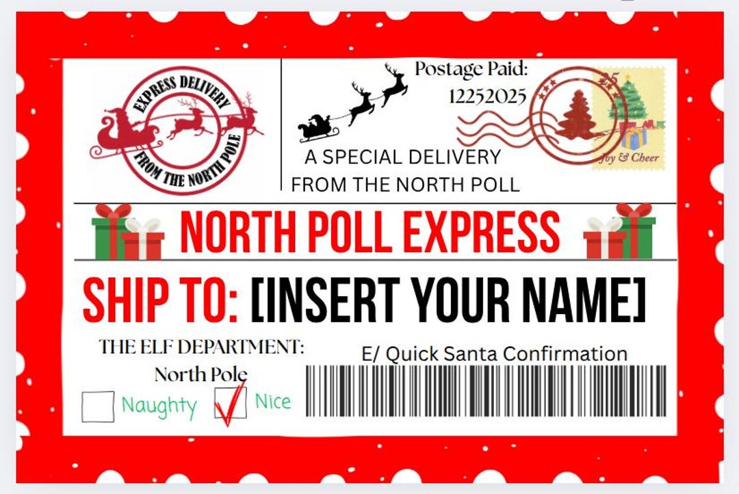 Personalized Santa Postage - Etsy