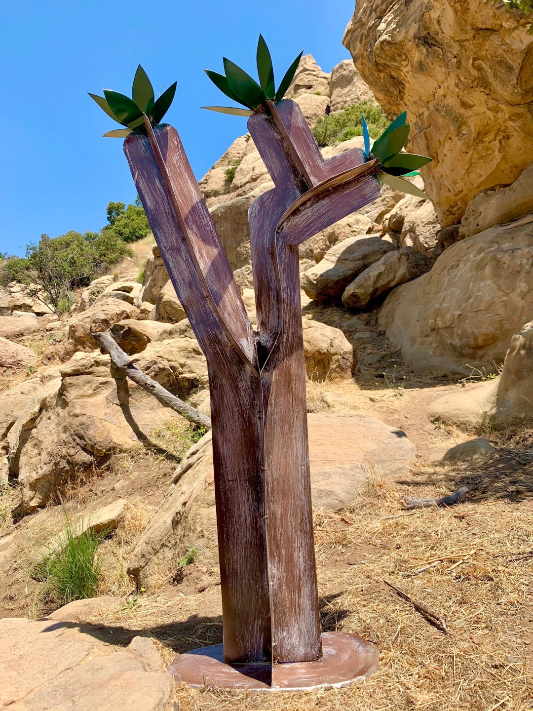 Joshua Tree, Rust, Landscape, Metal, Art, Decor, Sculpture, Garden ...
