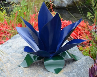 Lotus Flower Silver Landscape Metal Art Decor Sculpture | Etsy