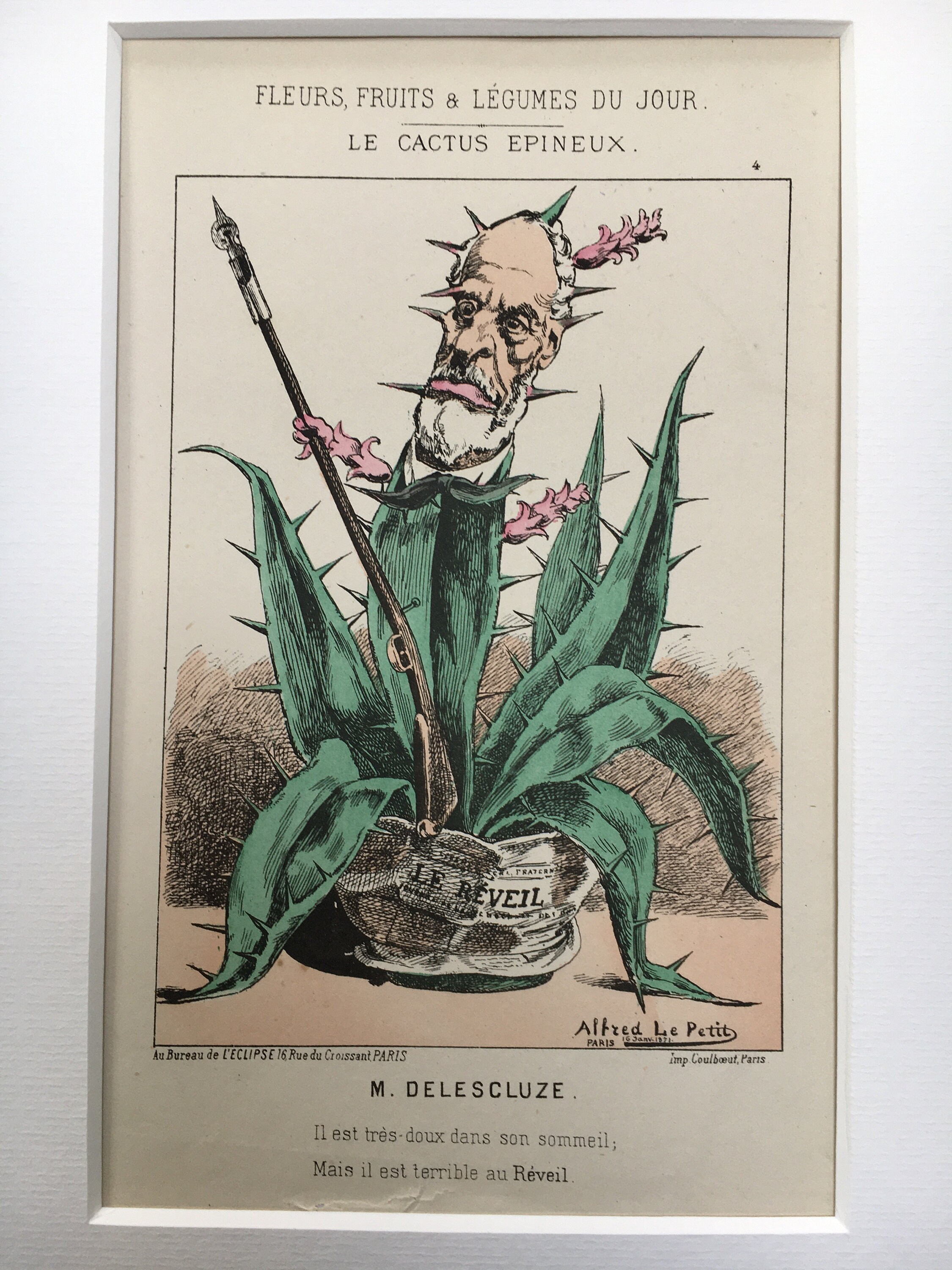 Antigüedad Rara 1871 Sátira política francesa Caricatura de dibujos ...