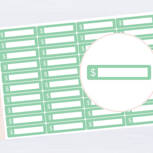 Dollar Sign Label Stickers 40 Stickers - Etsy