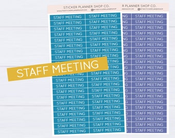 Printable Staff Meeting Stickers - Etsy