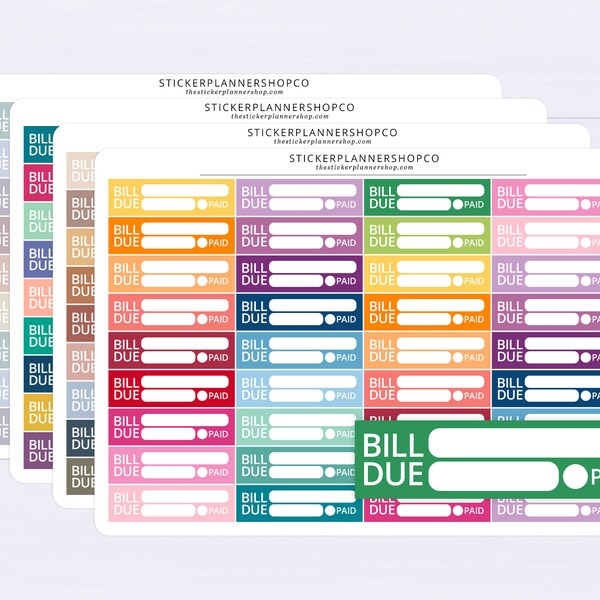 Bill Pay Stickers - Etsy