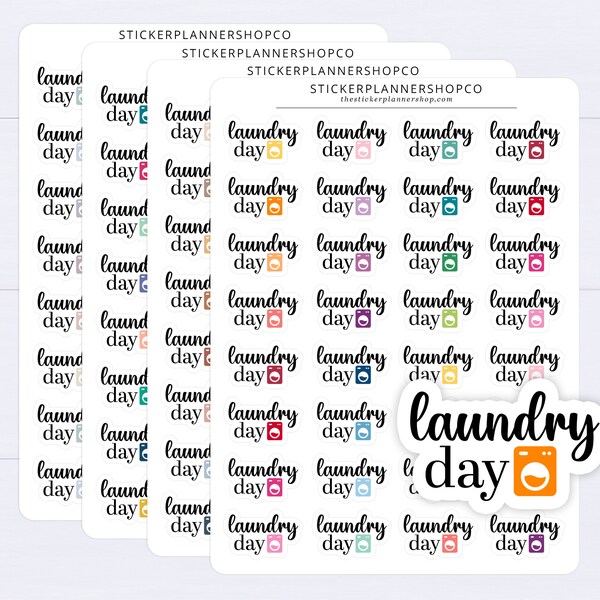 Laundry Stickers - Etsy