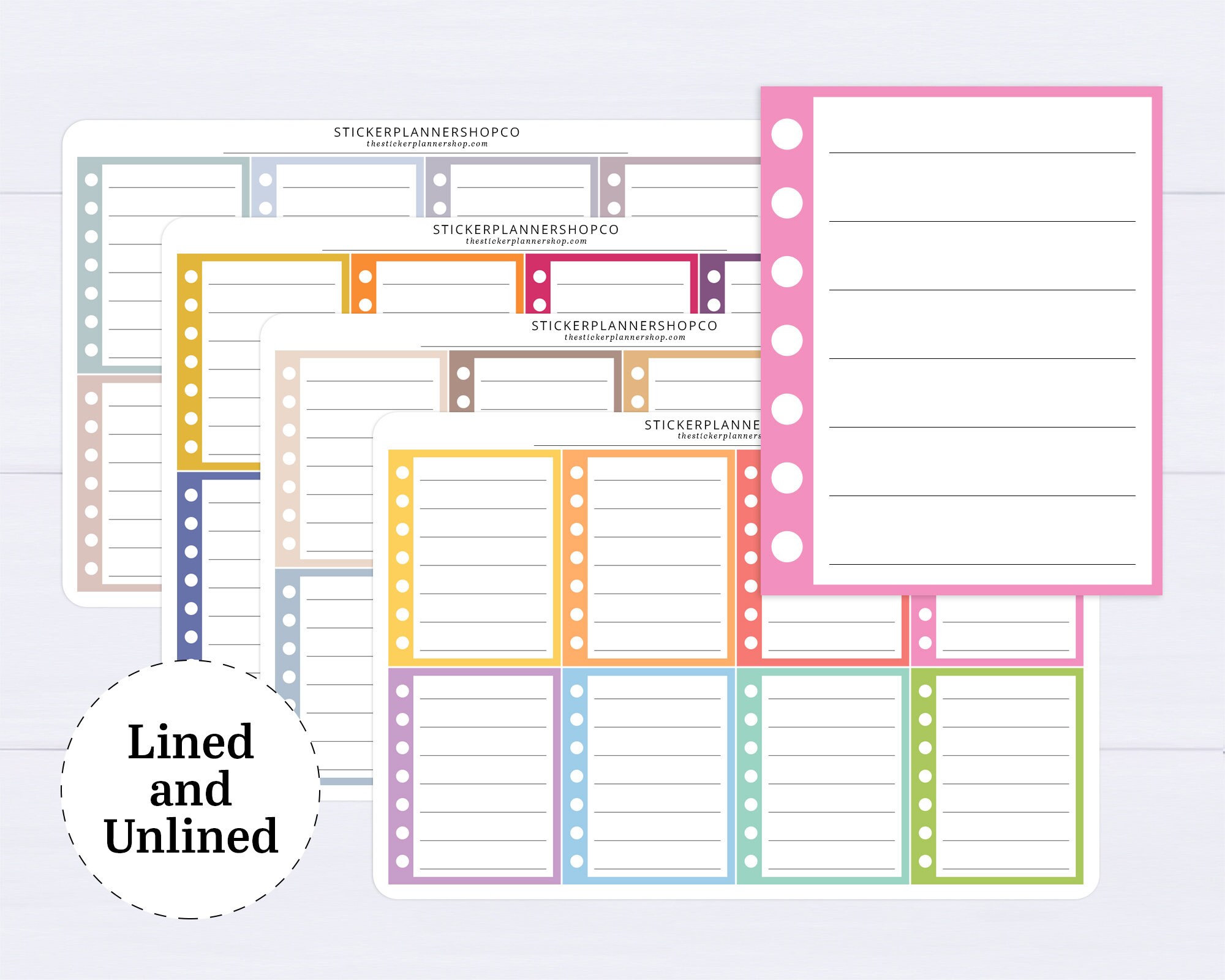 Full Lined Checklist Box Stickers - Etsy