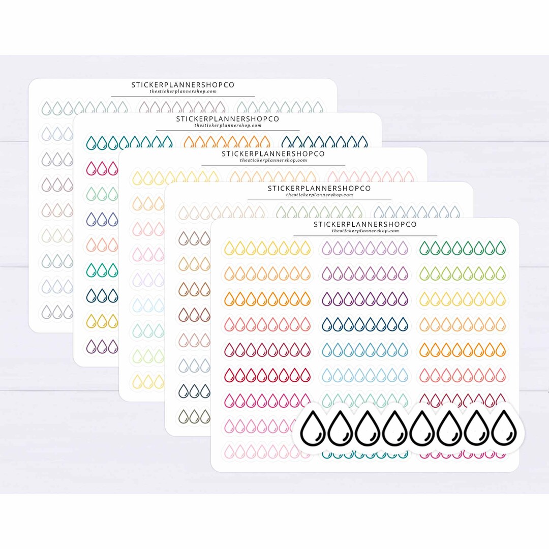 Hydrate Water Tracker Planner Stickers - Tracking Water Stickers ...