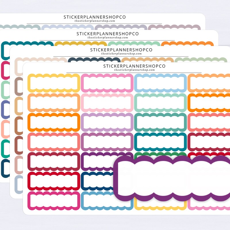 Scalloped Labels - Etsy