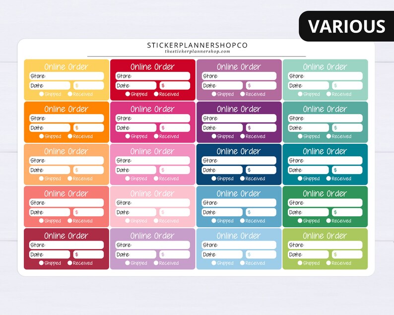 Online Order Tracker Stickers - 20 Stickers - Etsy