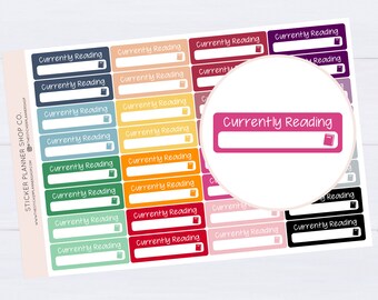 Currently Reading Stickers - Etsy