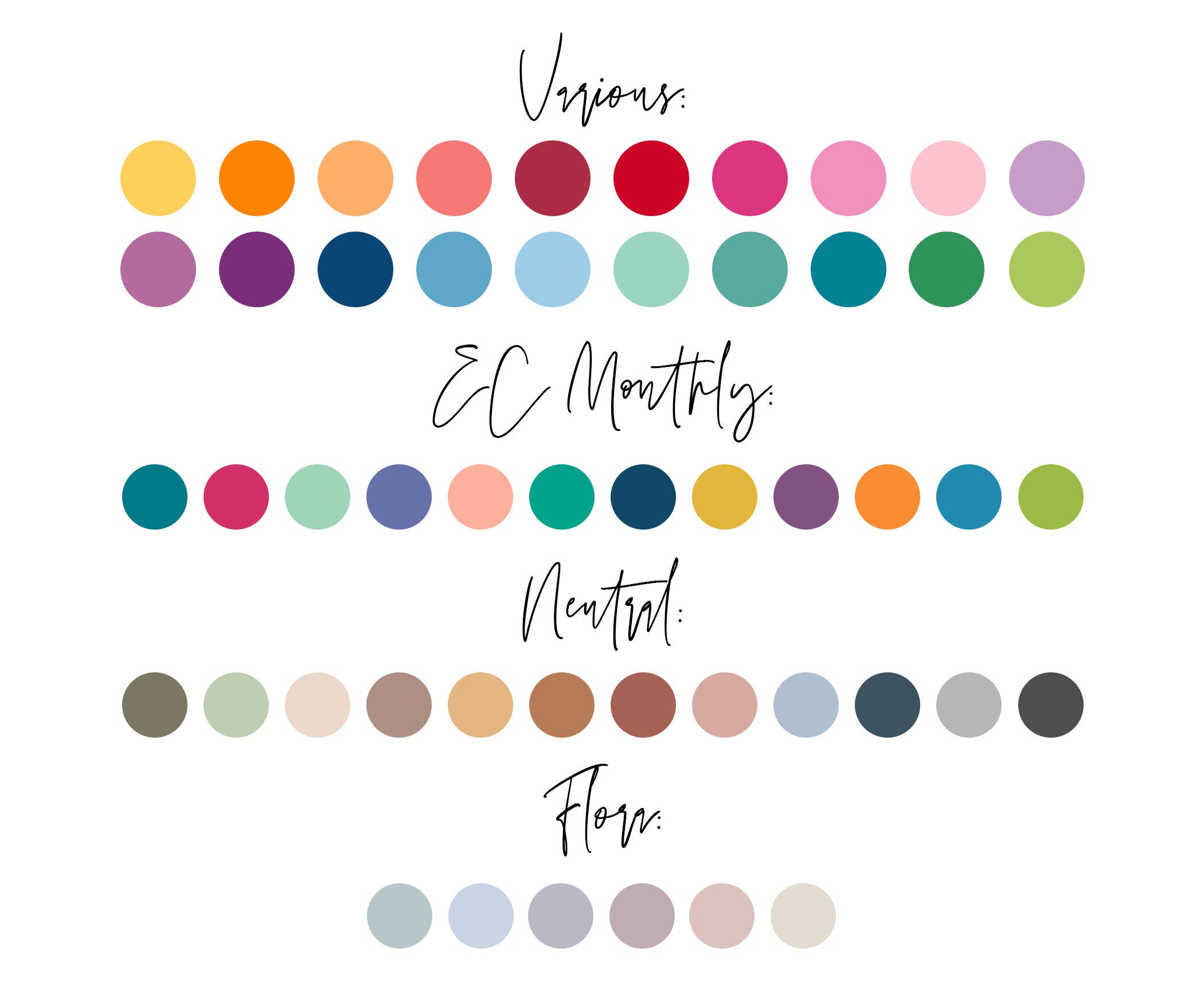 Month Script Planner Stickers Monthly Script Stickers - Etsy