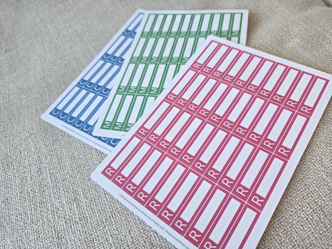 Custom Initial Label Planner Sticker - 40 Stickers - 1 Initial or 1 ...