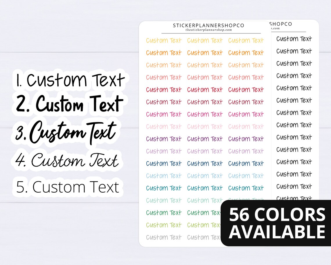 Custom Word Sticker Custom Text Personalized Labels for - Etsy