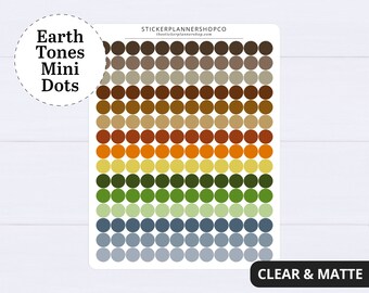 Earth Dot Stickers - Etsy