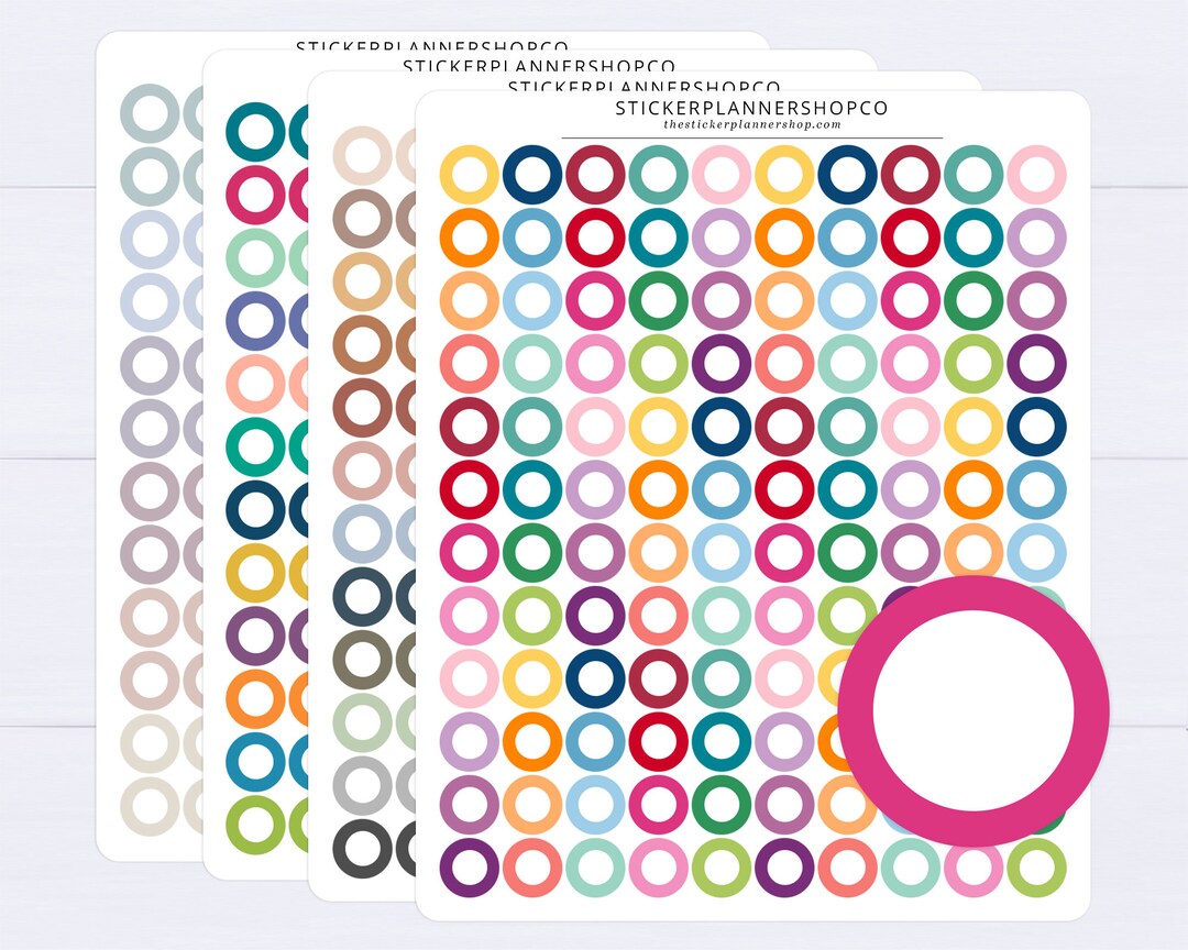 Circle Check Dot Stickers 120 Stickers - Etsy