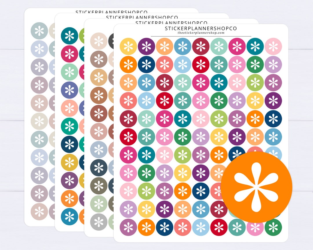 Asterisk Dot Bullet Point Planner Stickers - 99 Stickers - Etsy