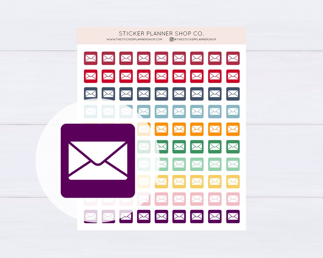 Mail Icon Planner Stickers - Etsy