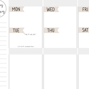 Weekly Flag Labels - 35 Stickers - 5 Weeks Worth - Etsy