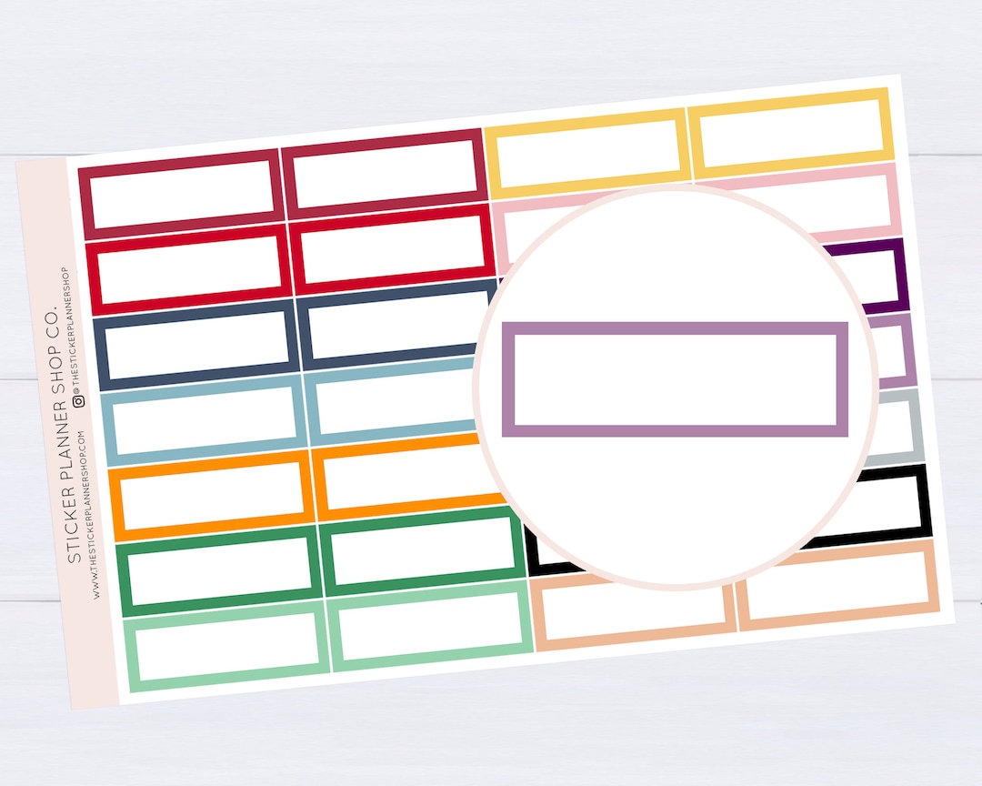 1 Hour Label Planner Stickers - Etsy