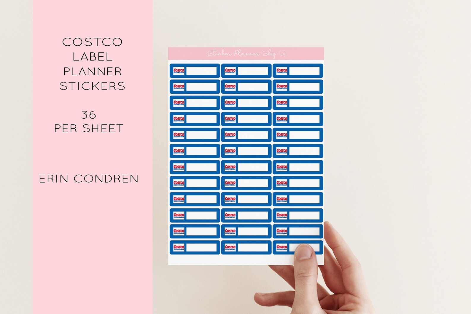 Costco Label Planner Stickers 36 Stickers | Etsy