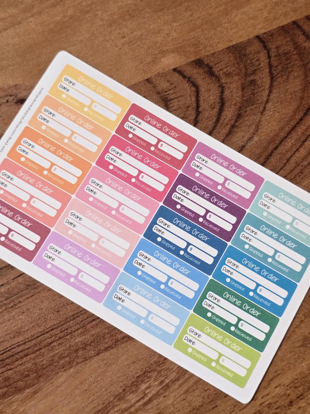 Online Order Tracker Stickers - 20 Stickers - Etsy