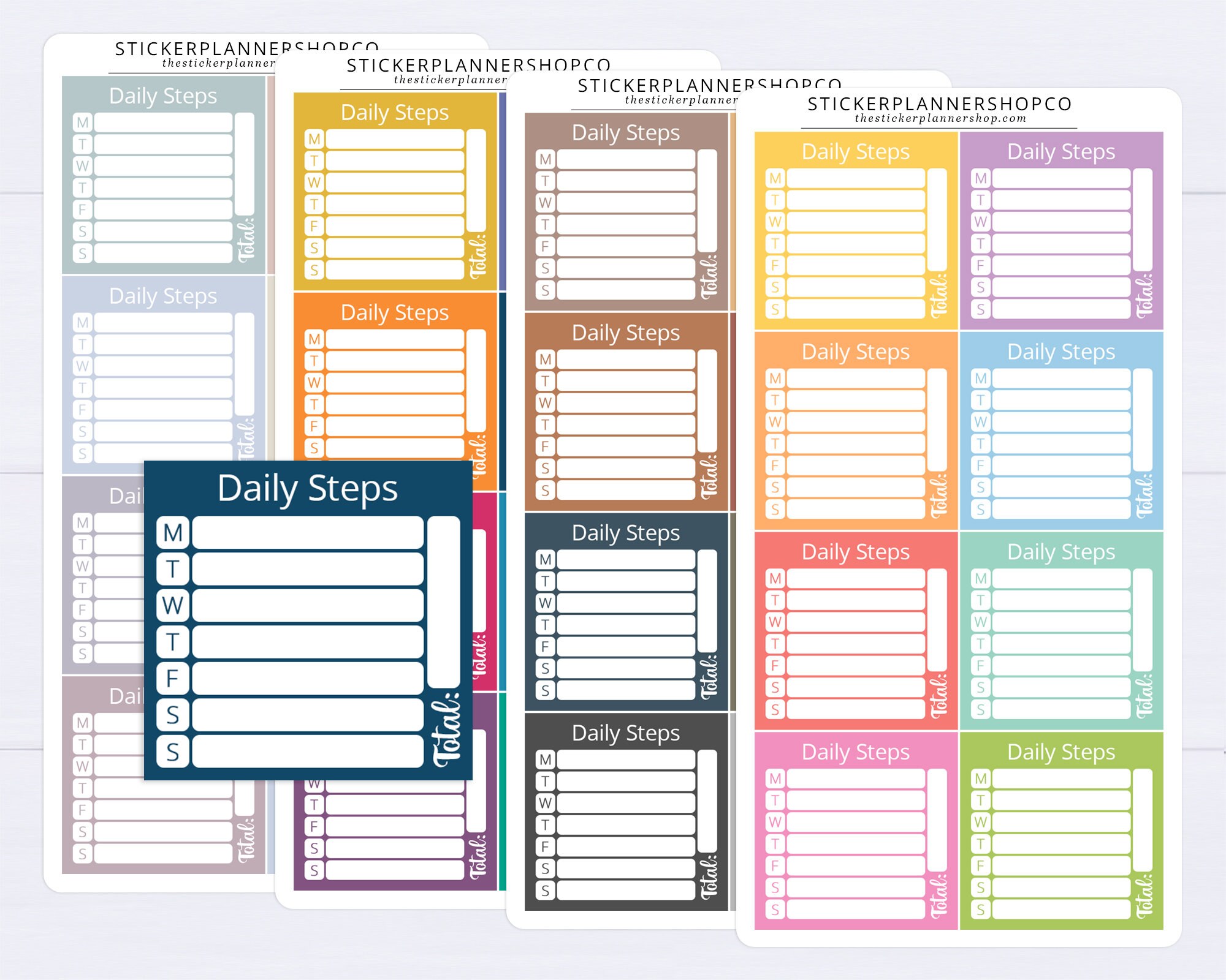 Daily Steps Tracking Stickers - 1 Sheet - 8 Stickers - Etsy