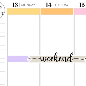 Weekend Flag Banner Stickers - 7 Stickers - Etsy