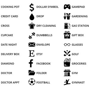 Custom Icon Sticker Sheet 90 Stickers Choose From 100 - Etsy Canada