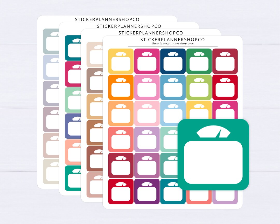 Weight Scale Tracker Stickers - 35 Stickers - Etsy