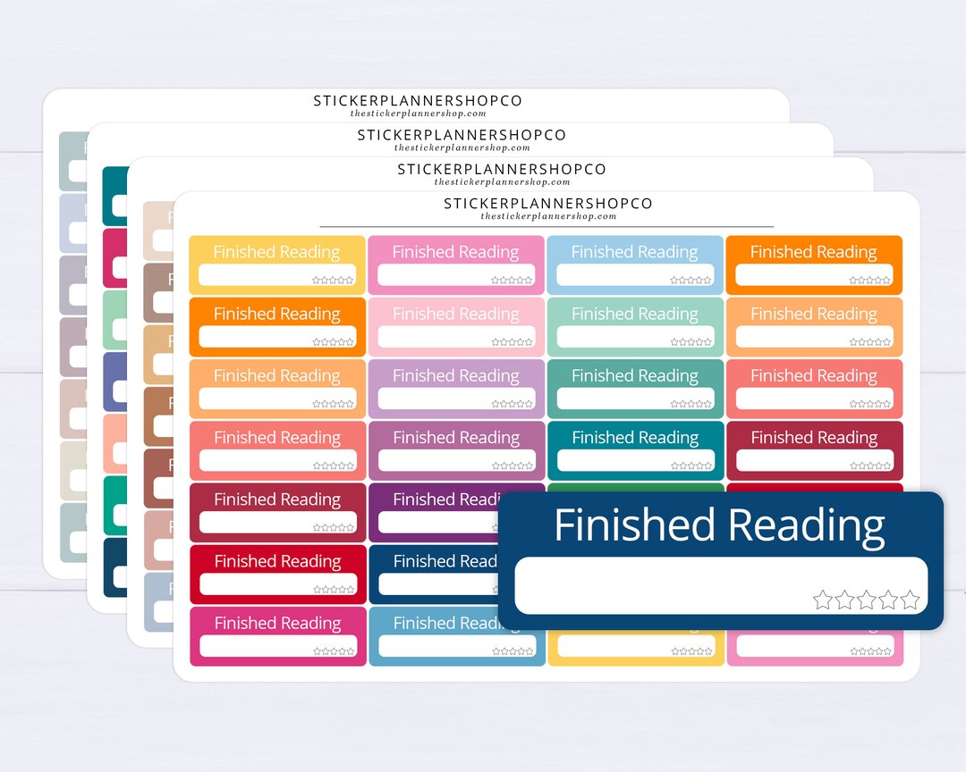Finished Reading Stickers - 32 Stickers - Etsy