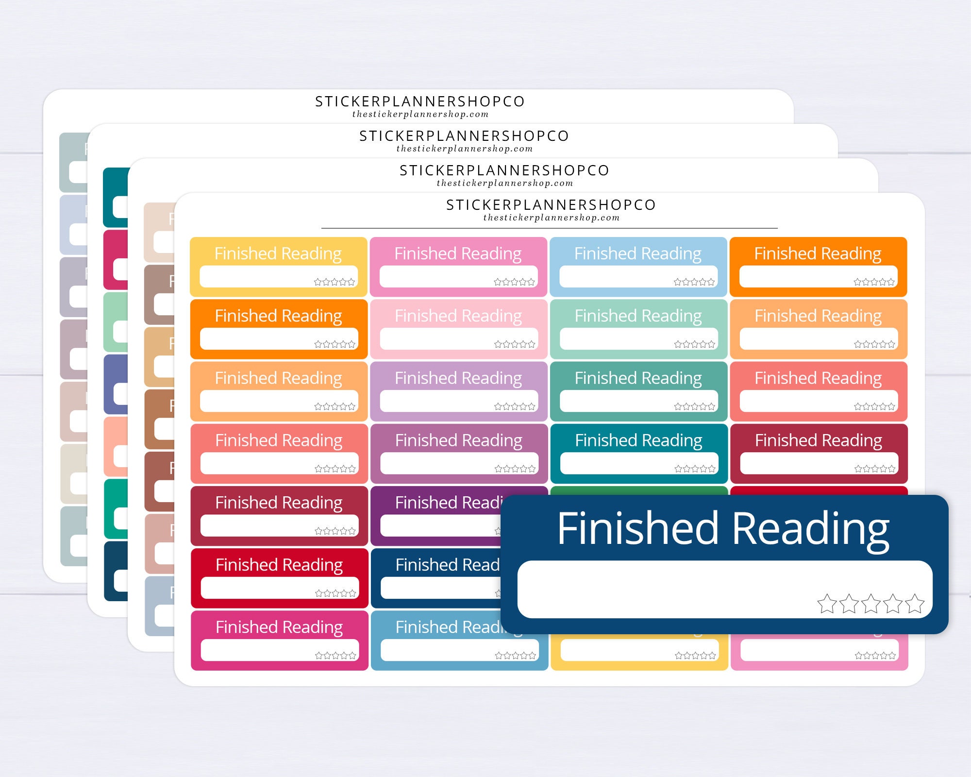 Finished Reading Stickers 32 Stickers - Etsy