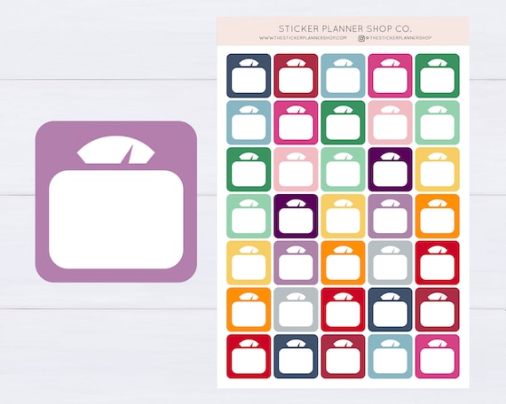 Weight Scale Tracker Stickers 35 Stickers | Etsy