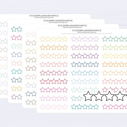Star Rating Stickers 27 Stickers - Etsy