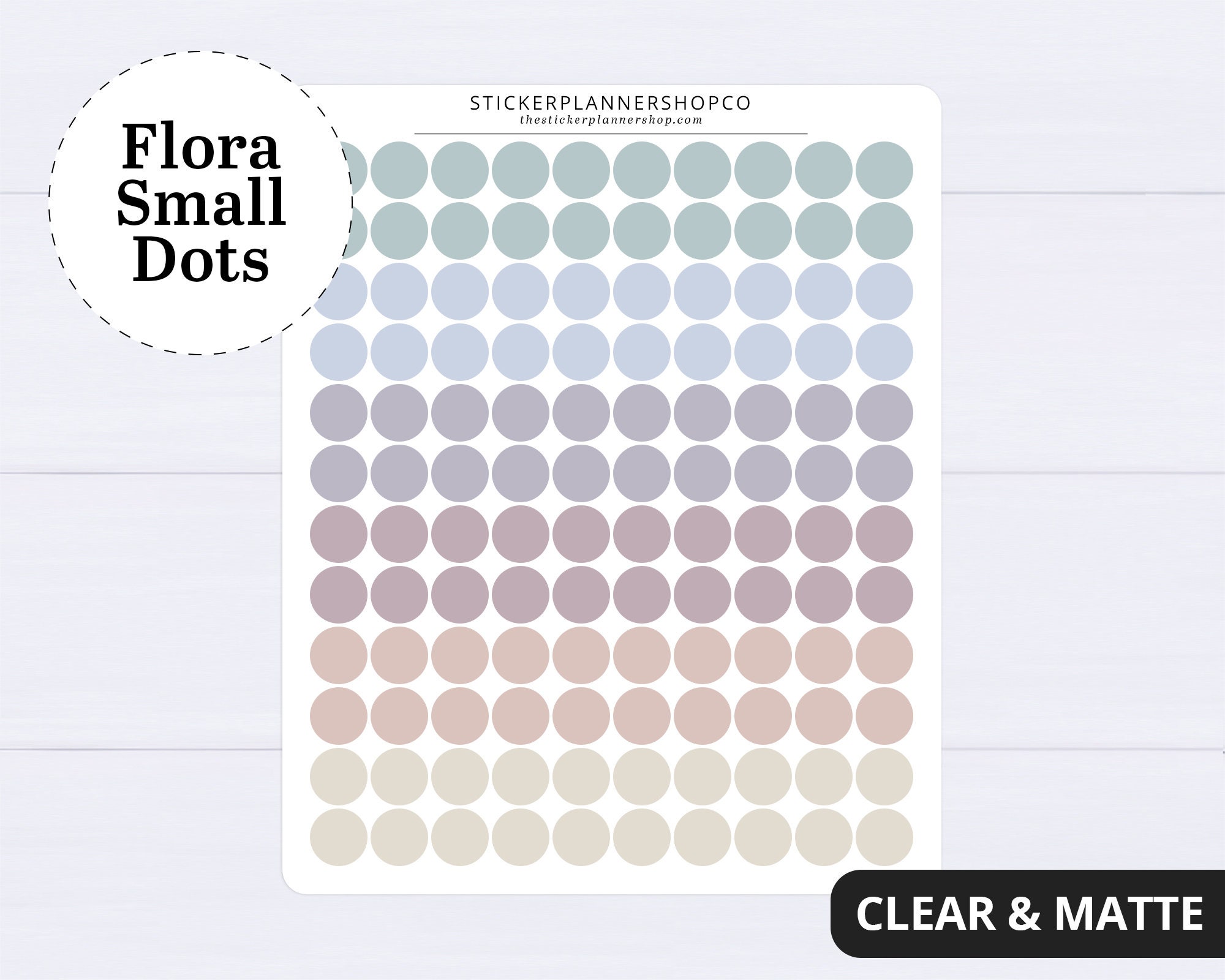 Flora Dot Stickers - 120 Stickers - Etsy