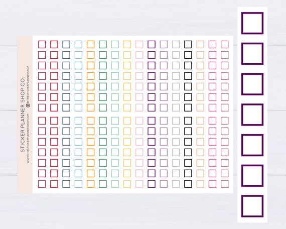 Checklist Planner Stickers 32 Stickers EC Horizontal - Etsy