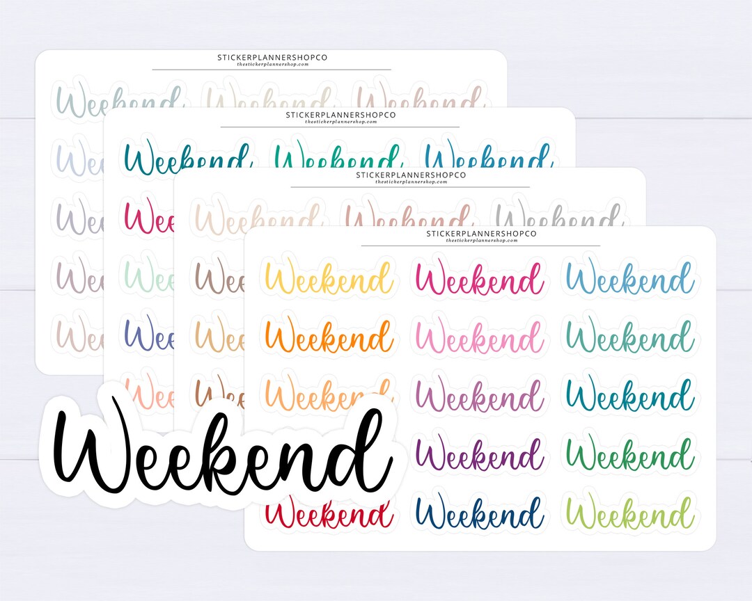 Weekend Planner Stickers - 15 Stickers - Erin Condren Planner Sticker ...