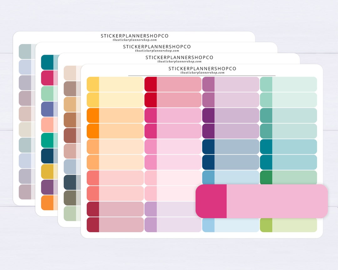 Two Tone Stickers - 40 Stickers - Etsy