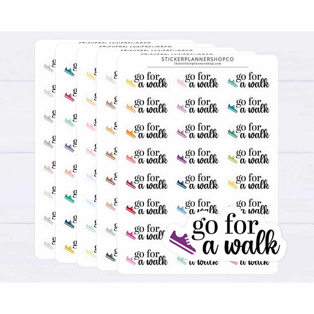 Walk Planner Stickers - 24 Stickers - Etsy