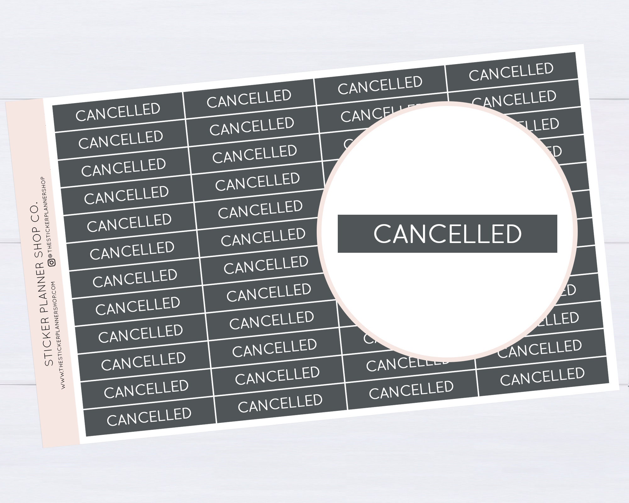 Cancelled Planner Stickers 48 Stickers Erin Condren - Etsy