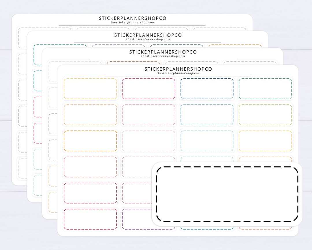 Dashed Line Planner Stickers - 24 Stickers - Etsy