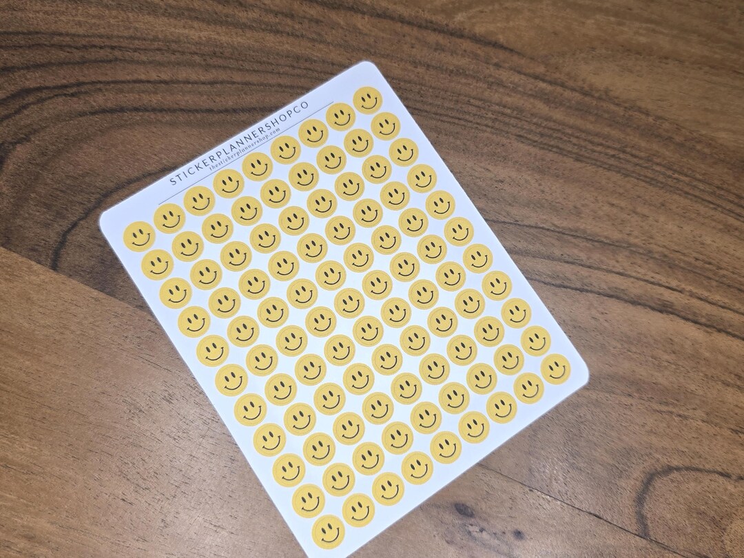 Mini Happy Face Stickers - 99 Stickers - Etsy