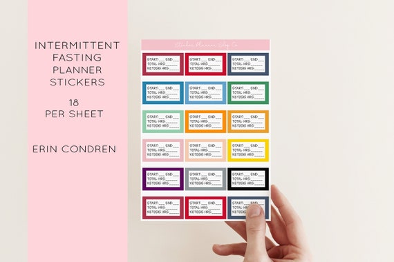 INTERMITTENT FASTING Tracker Stickers Month Habit Track | Etsy