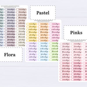 Daily Header Stickers - Days of the Week Header Stickers - Etsy
