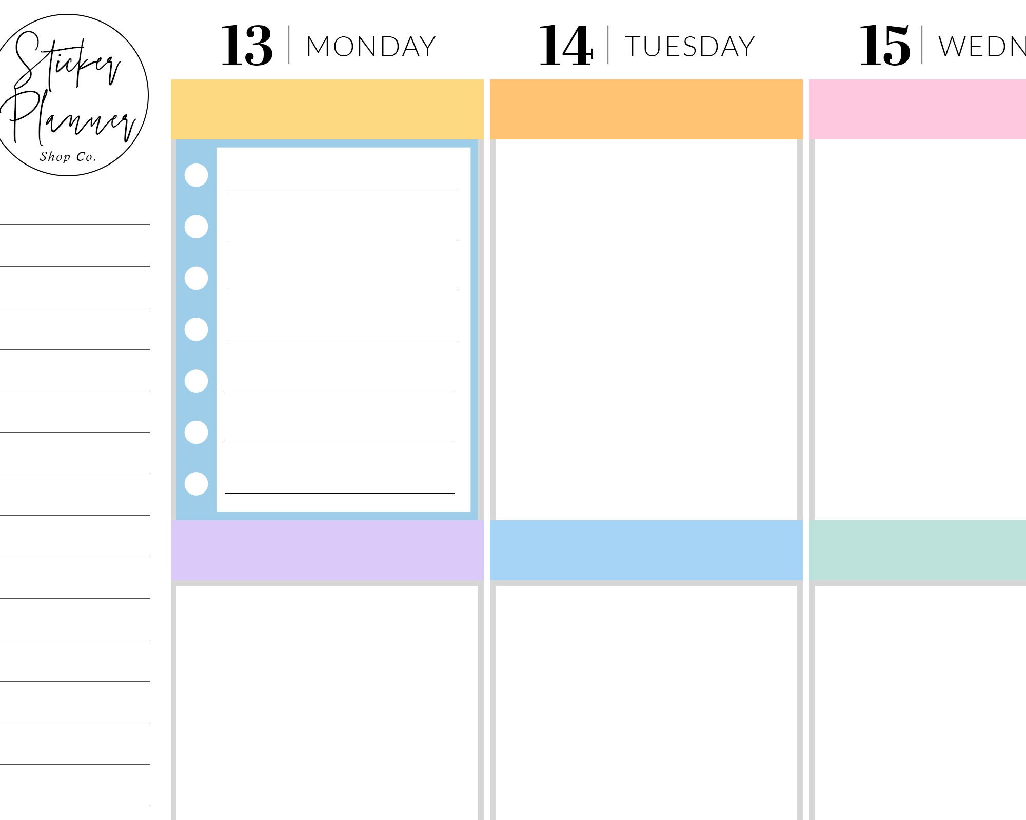 Full Lined Checklist Box Stickers - Etsy