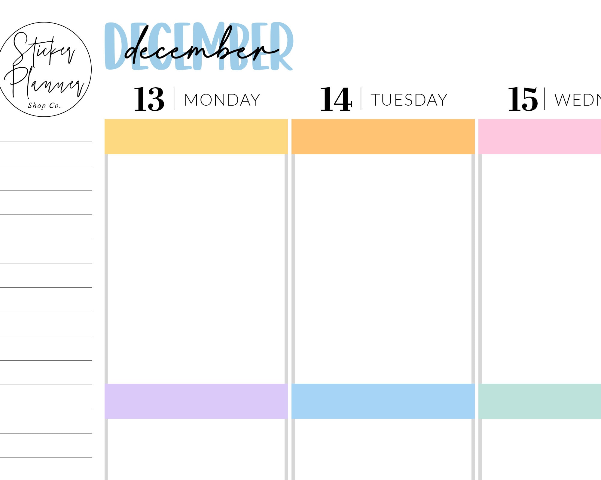 Monthly Header Stickers Months of the Year Sticker Sheet - Etsy