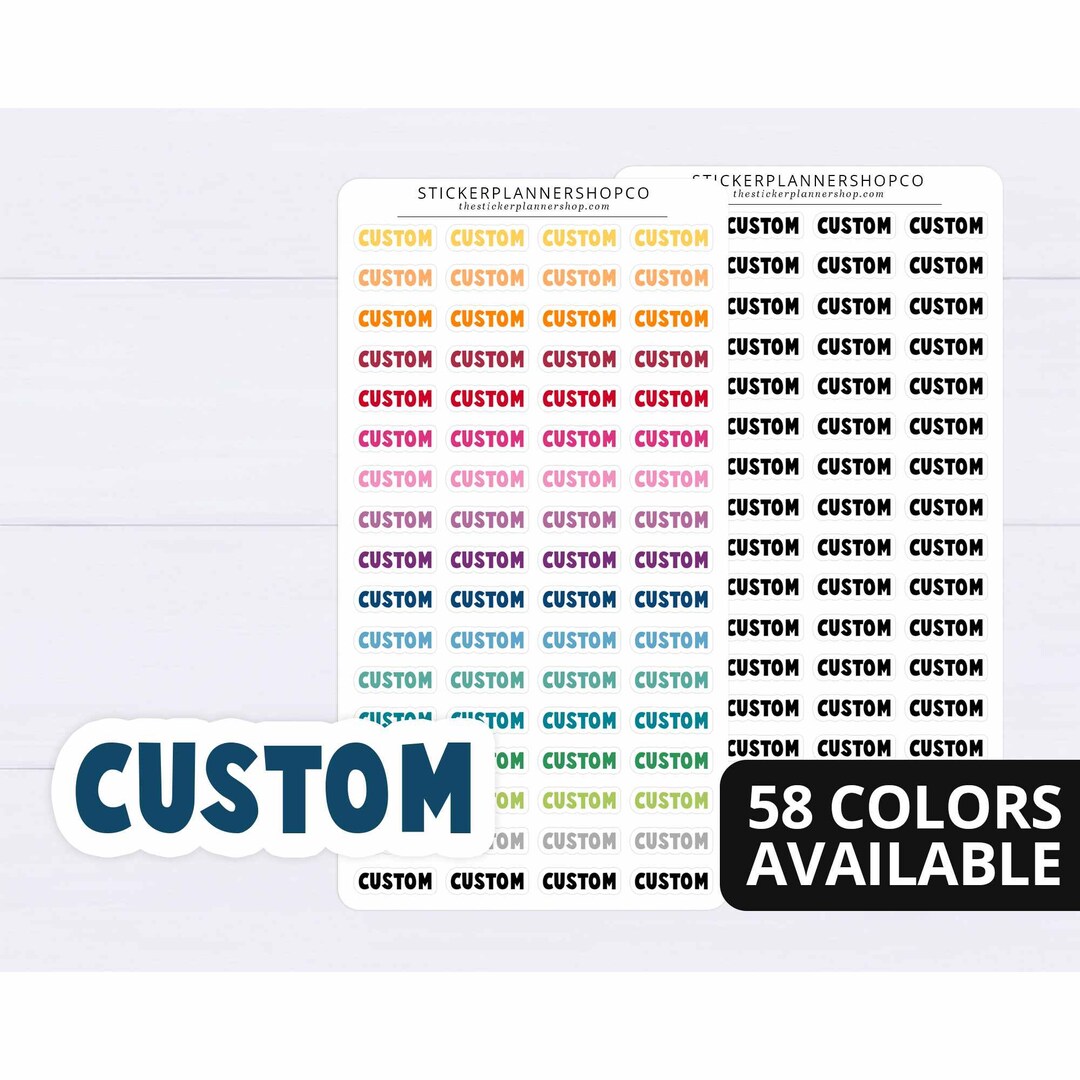 Custom Text Stickers - I Will Print Stickers of Any Words That You ...