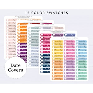 Daily Header Stickers - Days of the Week Header Stickers - Etsy